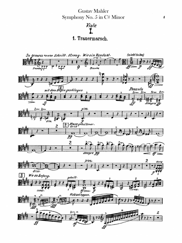 IMSLP43540 PMLP08063 Mahler Sym5.Viola | PDF