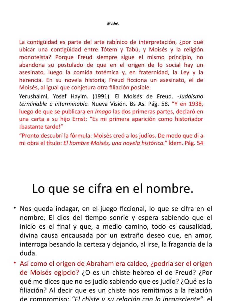 Moshé. Parte 1 | PDF | Isaac | Psicoanálisis