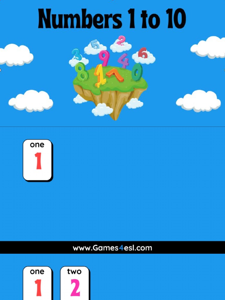 Numbers 1 To 10 | PDF