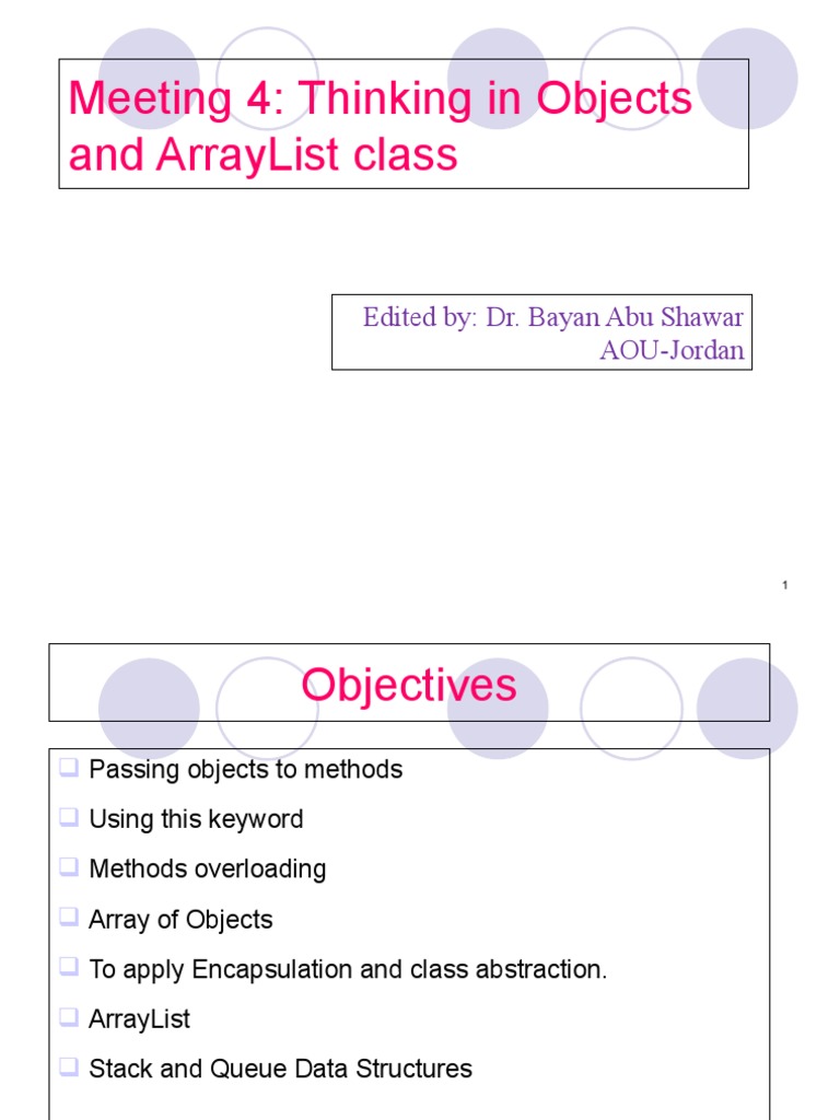 M251 Meeting 4 | PDF | Class (Computer Programming) | Method (Computer Programming)