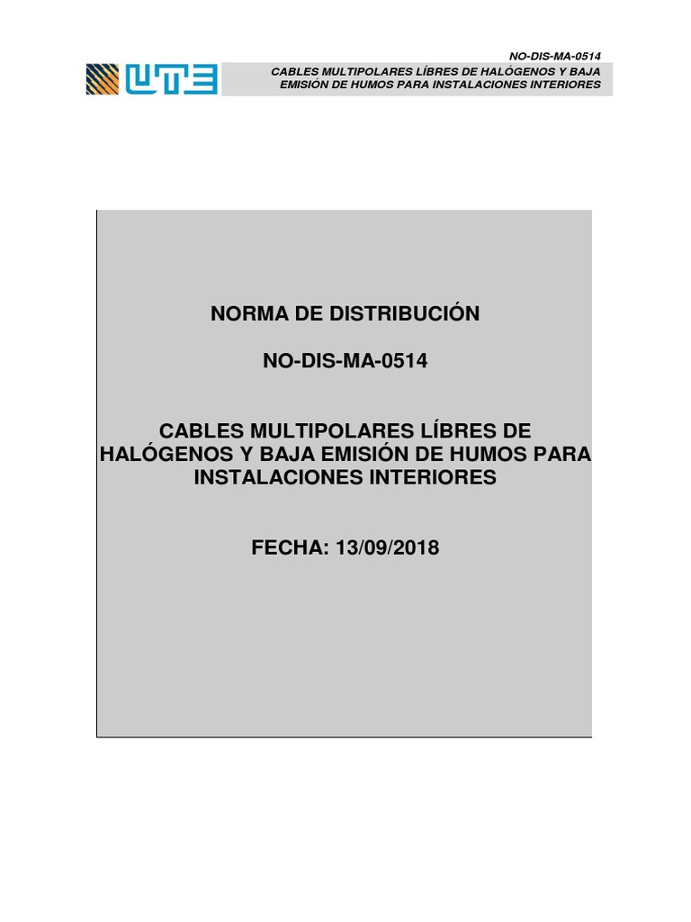 No Dis Ma 0514 | PDF | Aislador (Electricidad) | Cobre
