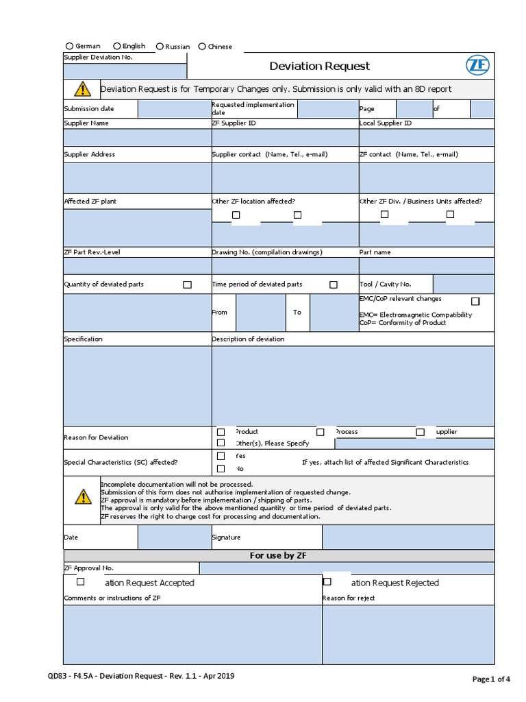 F4.5A Deviation Request | PDF | Computing | Computer Science