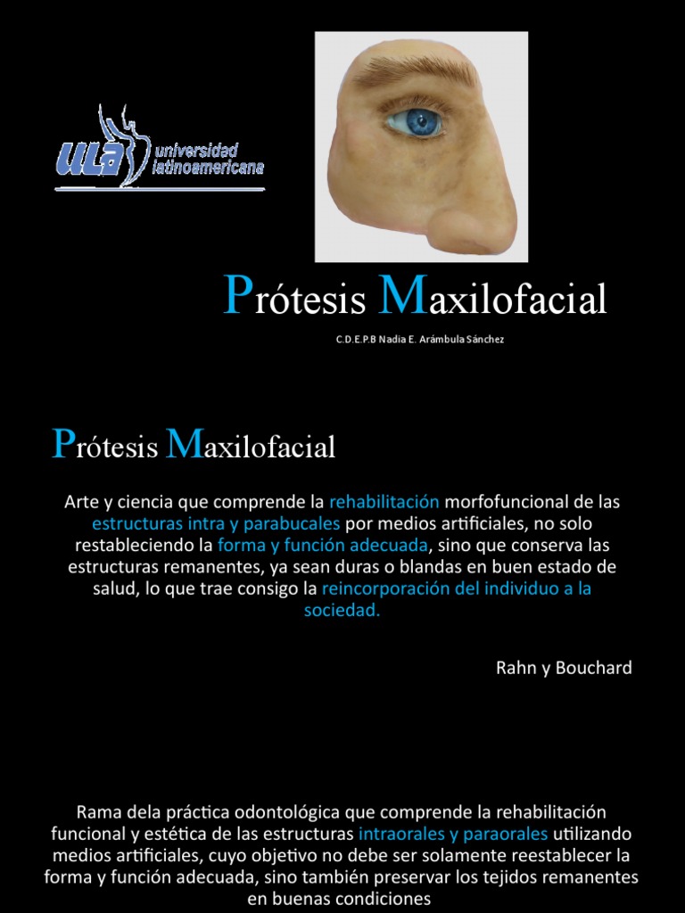 Rehabilitación con Prótesis Maxilofacial | PDF | Dentadura postiza ...