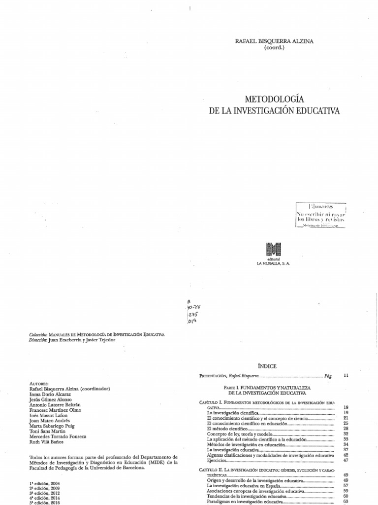 Sabariego Et Al., 2019 Metodos de Investigacion Cualitativa Subrayado | PDF