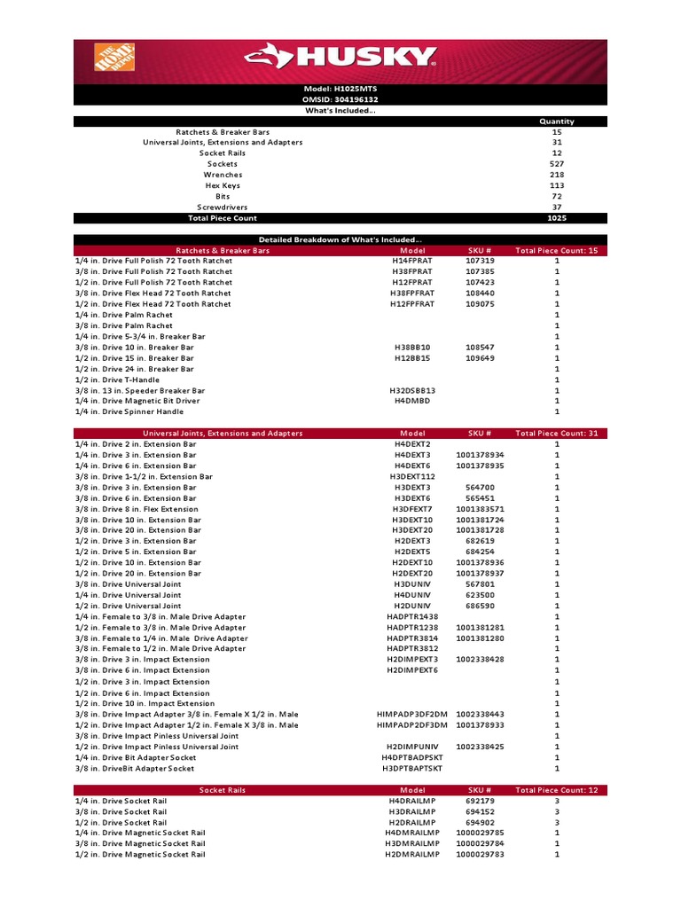 Husky 1025 PC | Download Free PDF | Manufactured Goods | Components