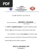 Certificate of Grades Template | PDF