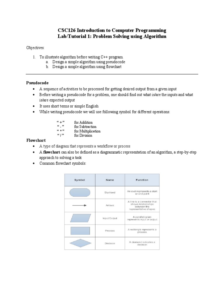 Csc126 Lab 1 Pdf Algorithms Applied Mathematics
