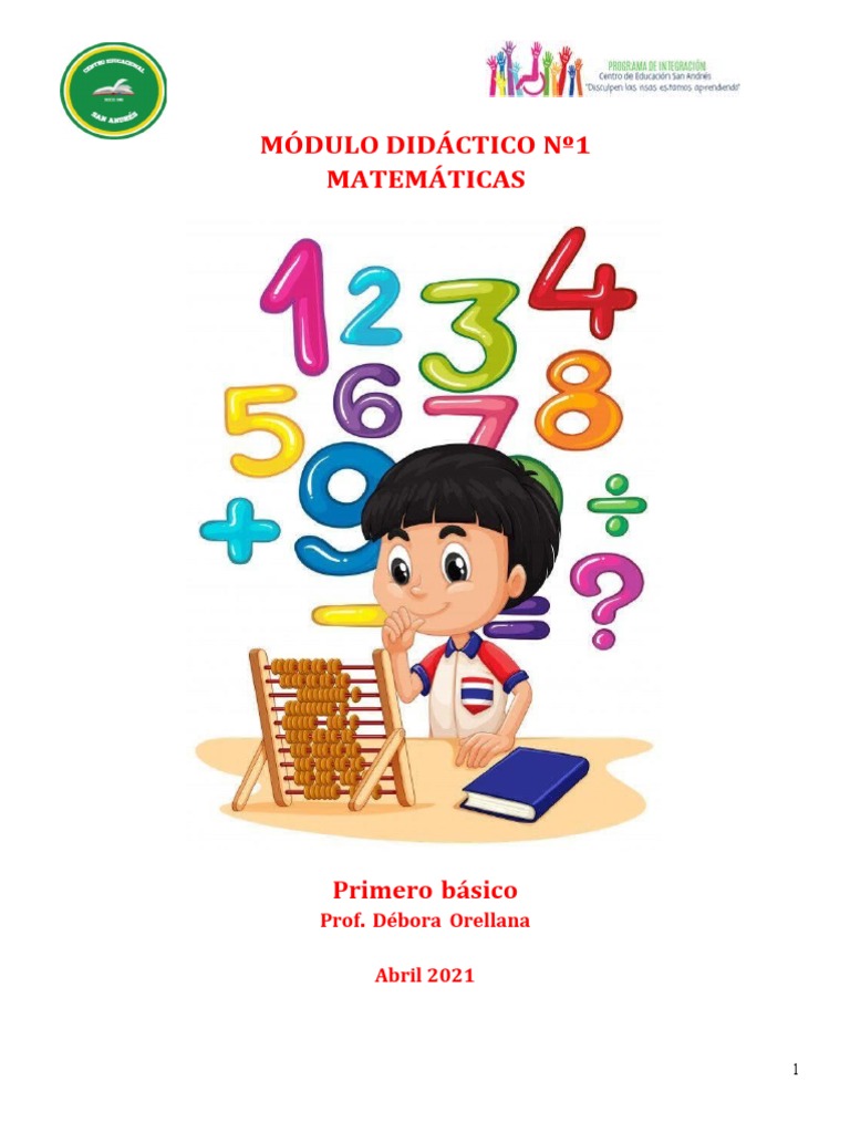 Módulo 1 Matemática 1° Básico | PDF | Aprendizaje