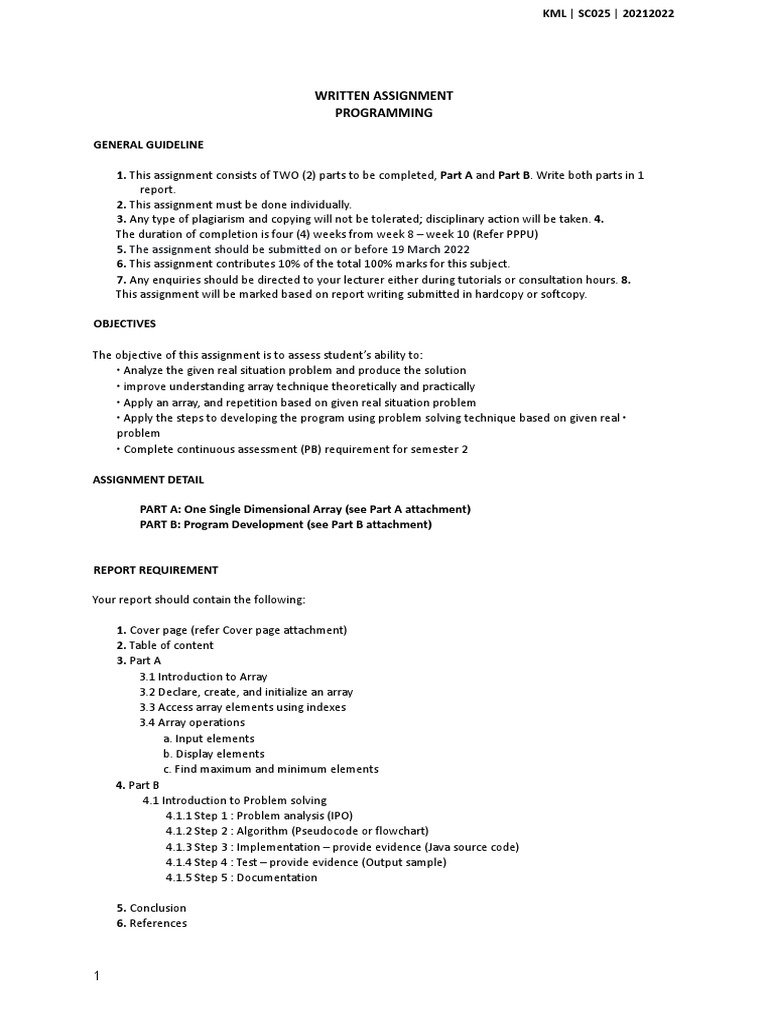 Written Assignment Sc Comp Pdf Array Data Structure Computer Program