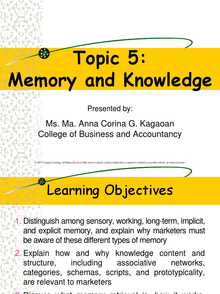 Memory and Knowledge | Download Free PDF | Memory | Learning