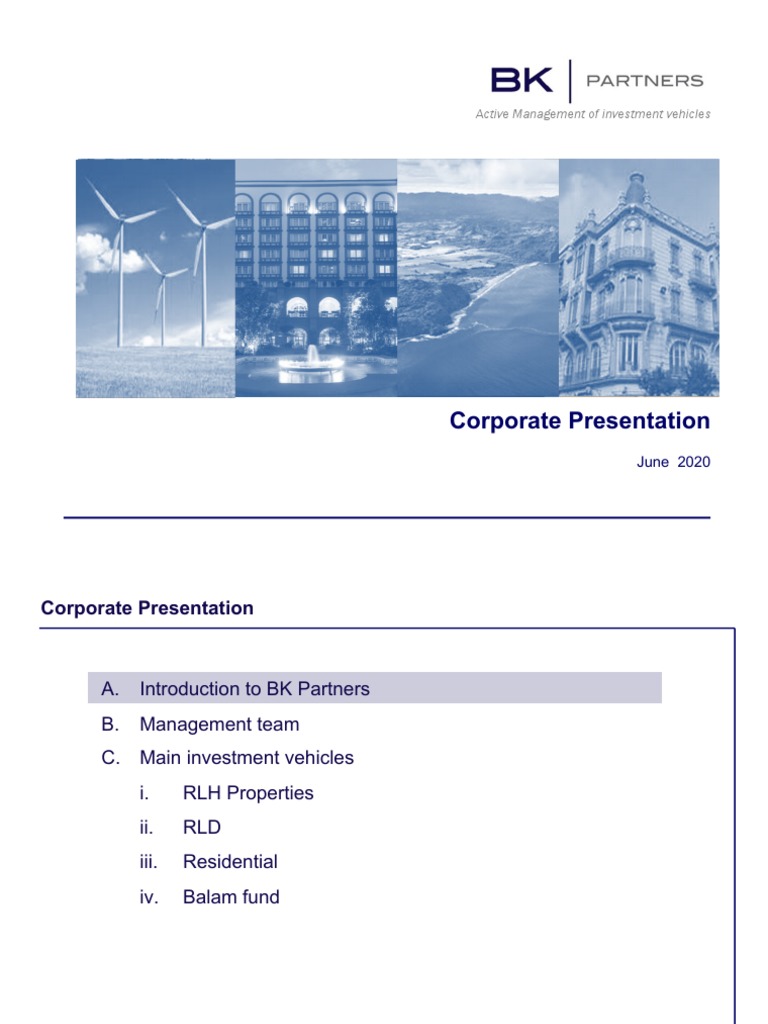 BK Partners Corporate Presentation June 2020 | PDF | Equity (Finance) | Investment Fund