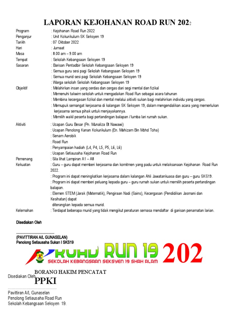 Laporan Road Run | PDF