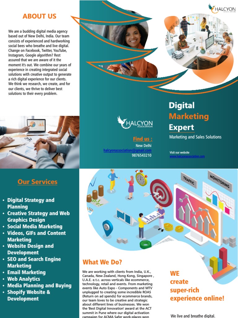 Trifold Halcyon - Digital Marketing | PDF | Communication | Digital ...