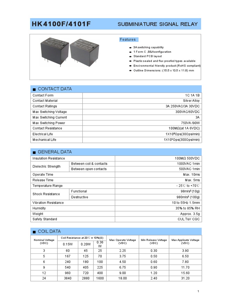 HK4100F Huike | PDF | Printed Circuit Board | Inductor