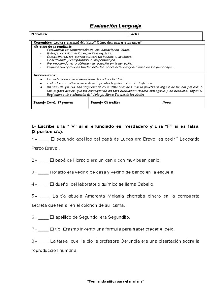 Prueba Del Libro Como Domesticar A Tus Papas | PDF Prueba Del Libro Como Domesticar A Tus Papas | PDF