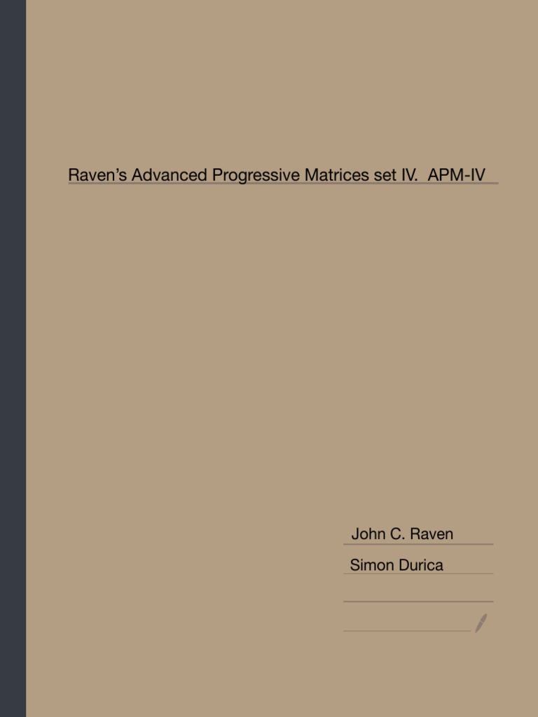 Raven's APM Set IV Overview | PDF