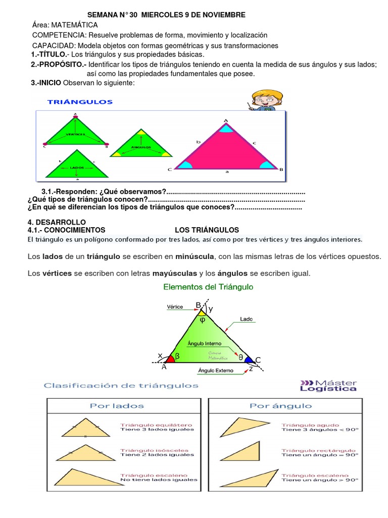 Triangulos, Propiedades Básicas | Descargar gratis PDF | Triángulo | Geometría