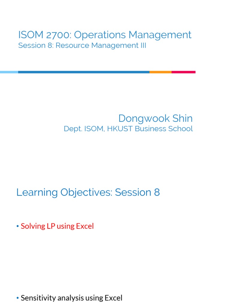 08-Resource Management III | PDF | Microsoft Excel | Mathematical Optimization