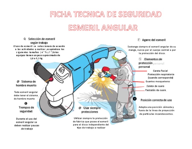 Uso Seguro del Esmeril Angular | PDF
