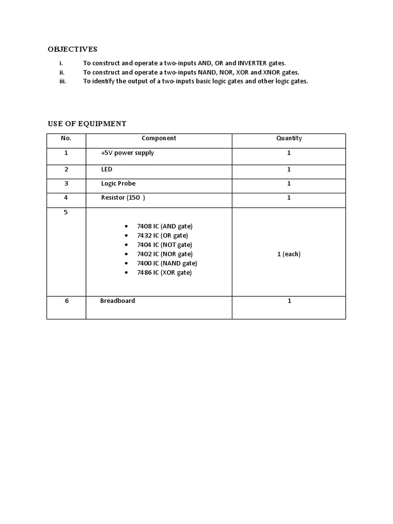 Lab Report 1 Digital System | Download Free PDF | Logic Gate | Computing