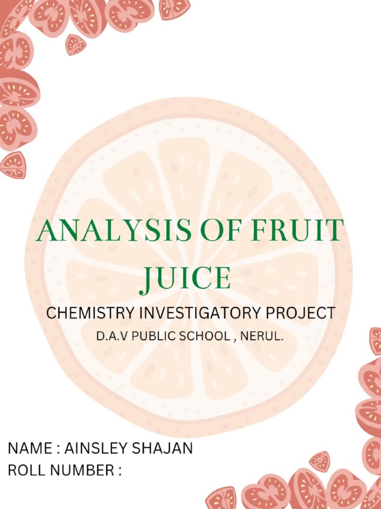 Chemistry Fruit Juice Analysis Fresh | PDF | Fruit | Chemistry