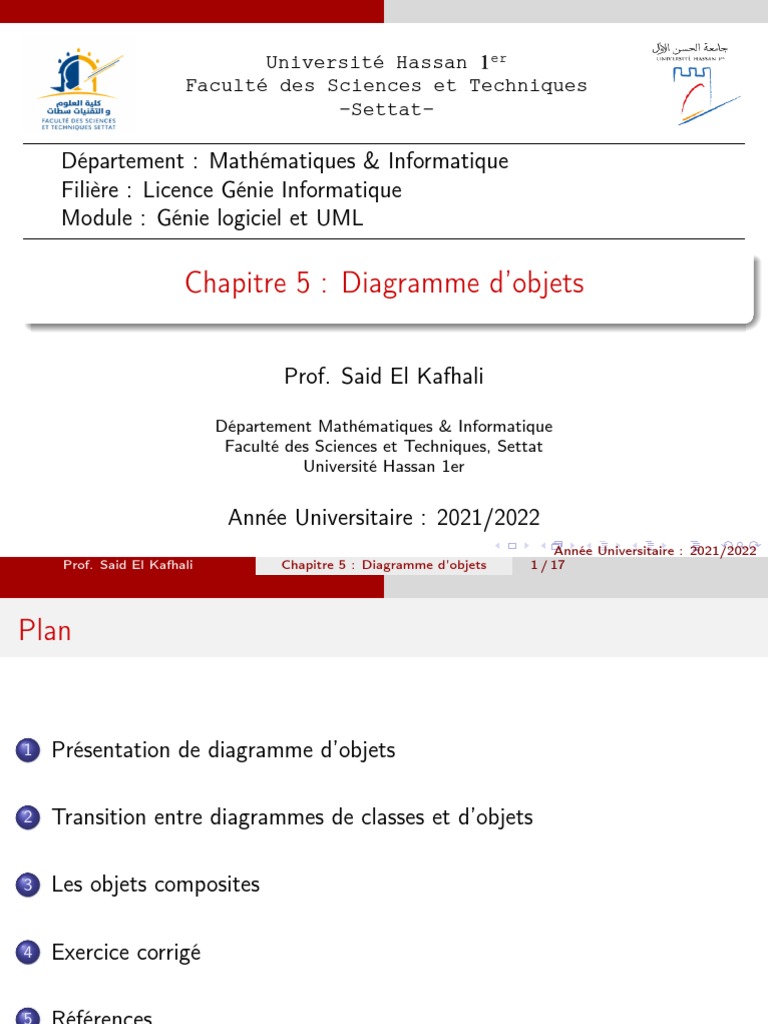 Chapitre 5 - Diagramme D'objets | PDF | Langage de Modélisation Unifié | Programmation orientée ...