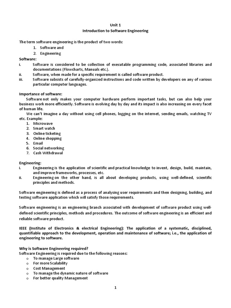 Unit 1 | PDF | Software Testing | Software Development Process Unit 1 | PDF | Software Testing | Software Development Process