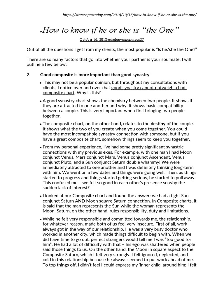 How To Know If He or She Is The One | PDF | Planets | Astronomy