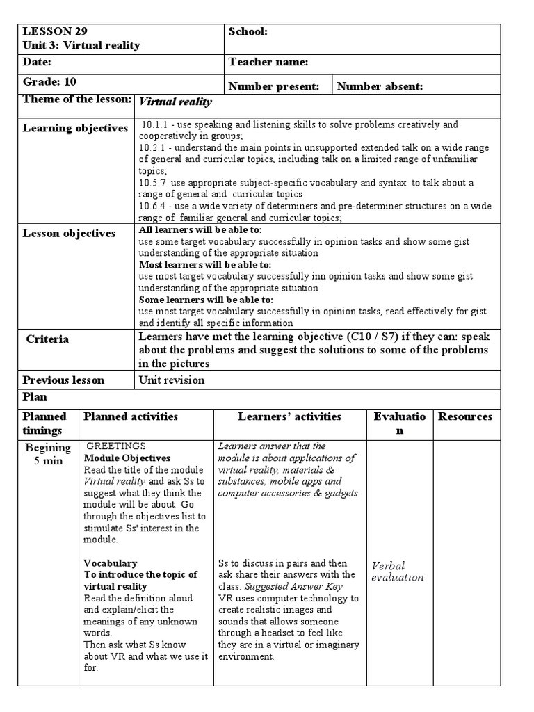 10 Grade 2 Term | PDF | Learning | Virtual Reality