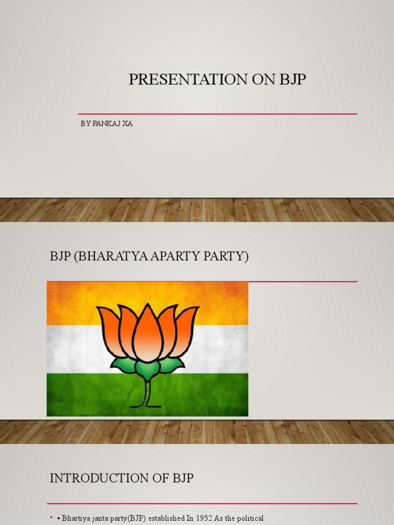 Presentation On BJP: by Pankaj Xa | PDF