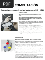 Instructivo de Uso Kit Recarga Cartuchos HP | PDF