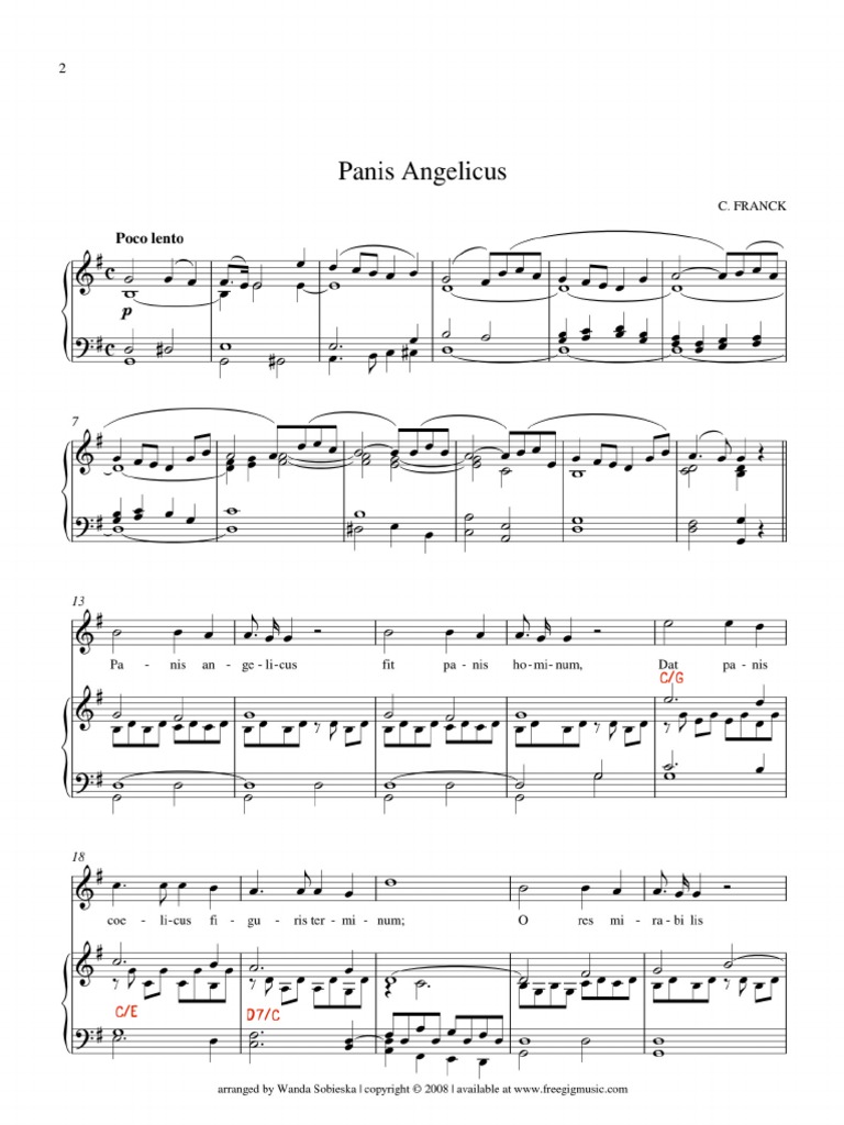 PN VCL - Panis Angelicus - G Dur | PDF