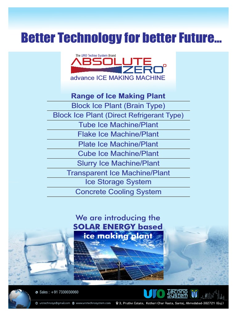 Solar-Powered Ice Making Solutions | PDF | Solar Energy | Electrical Grid