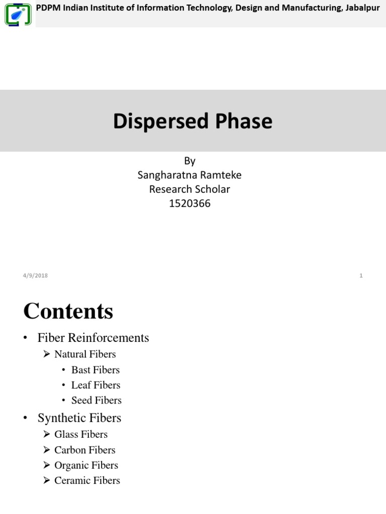 Dispersed Phase | PDF | Fibers | Composite Material