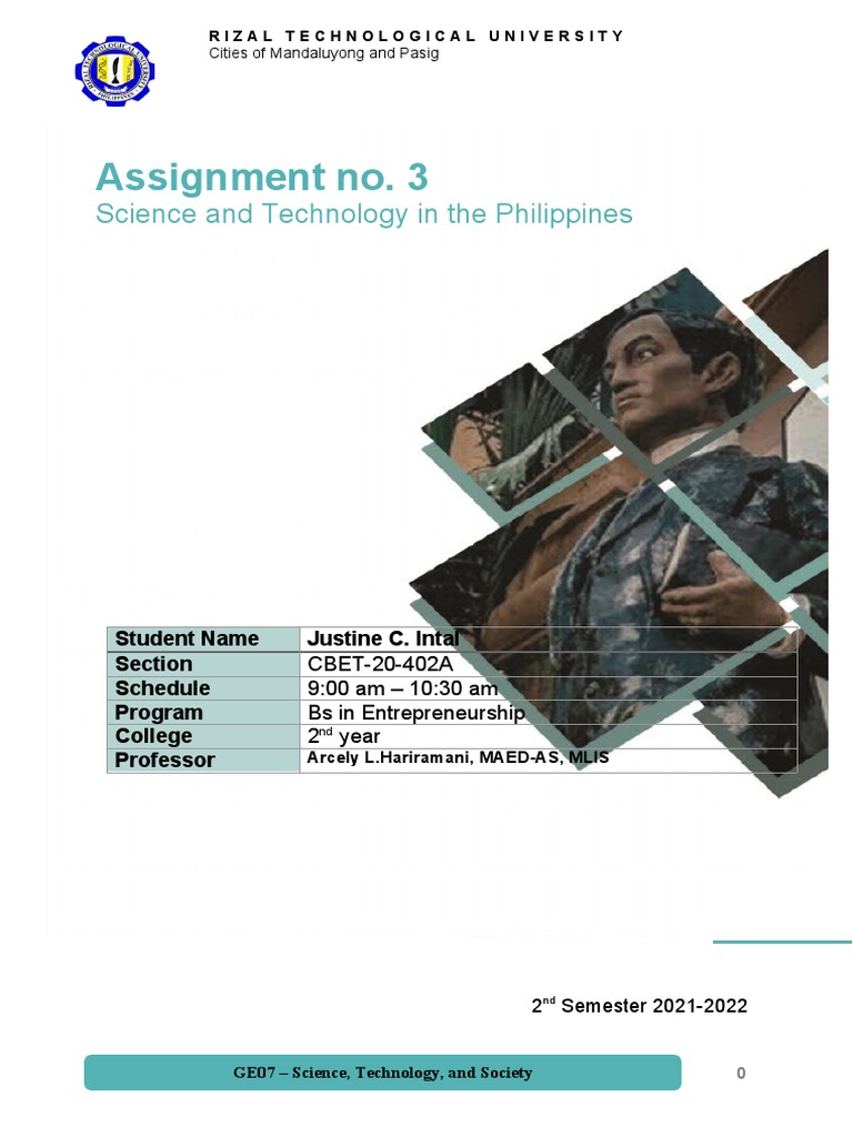 Assignment 3 STS | Download Free PDF | Philippines | Science