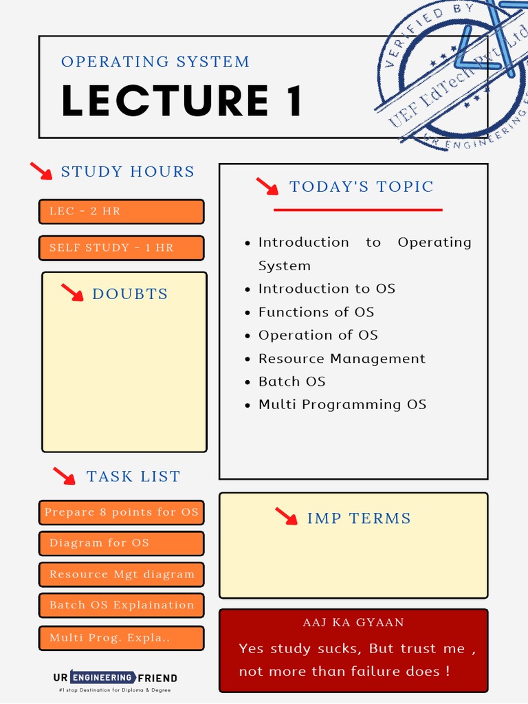 OSY Lecture 1 Notes - MSBTE NEXT ICON | PDF | Operating System | Kernel ...