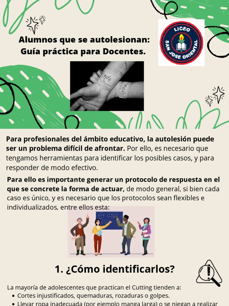 Guía para Docentes sobre Autolesiones | PDF | Autolesiones ...