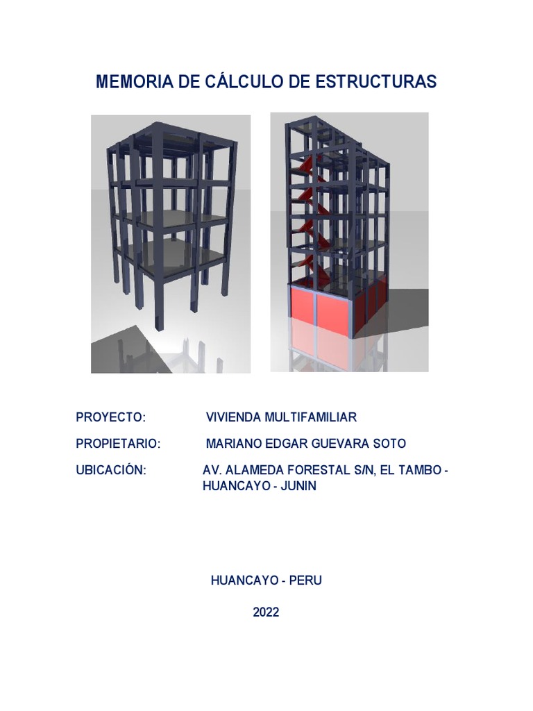 Memoria de Cálculo Estructural Vivienda | PDF | Viga (Estructura ...