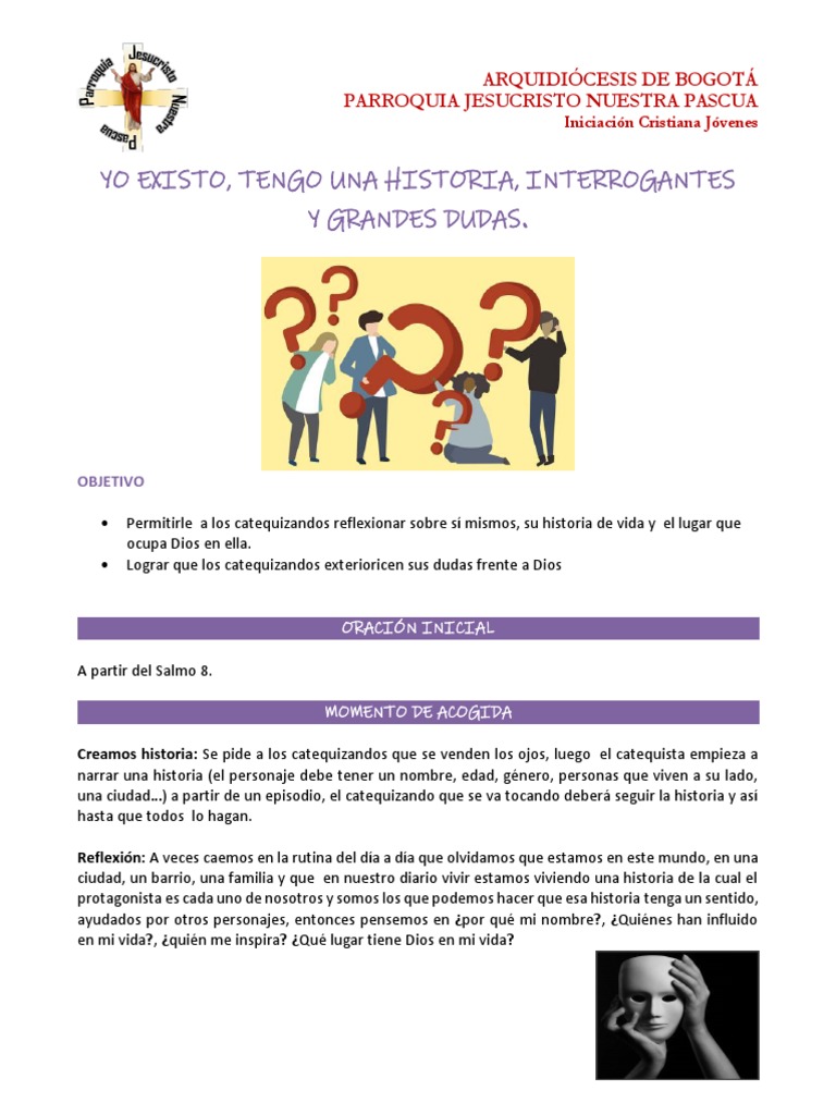 Yo Existo, Tengo Una Historia, Interrogantes | PDF | Narración | Jesús