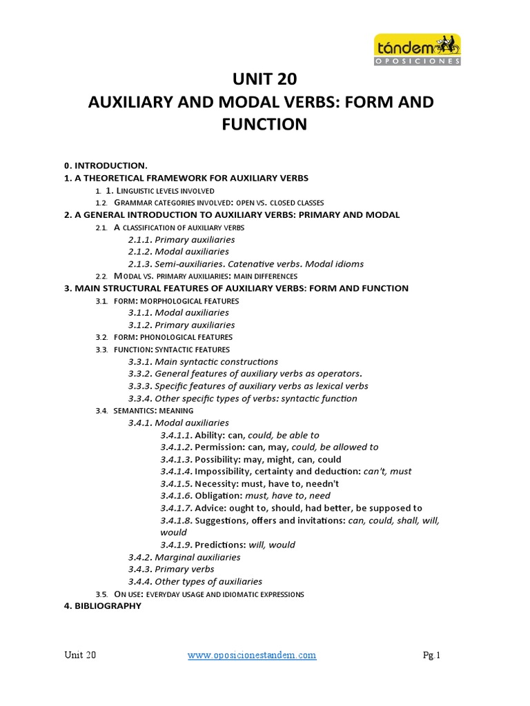 Unit 20 Ta Ündem Formacio Ün | PDF | Verb | Clause