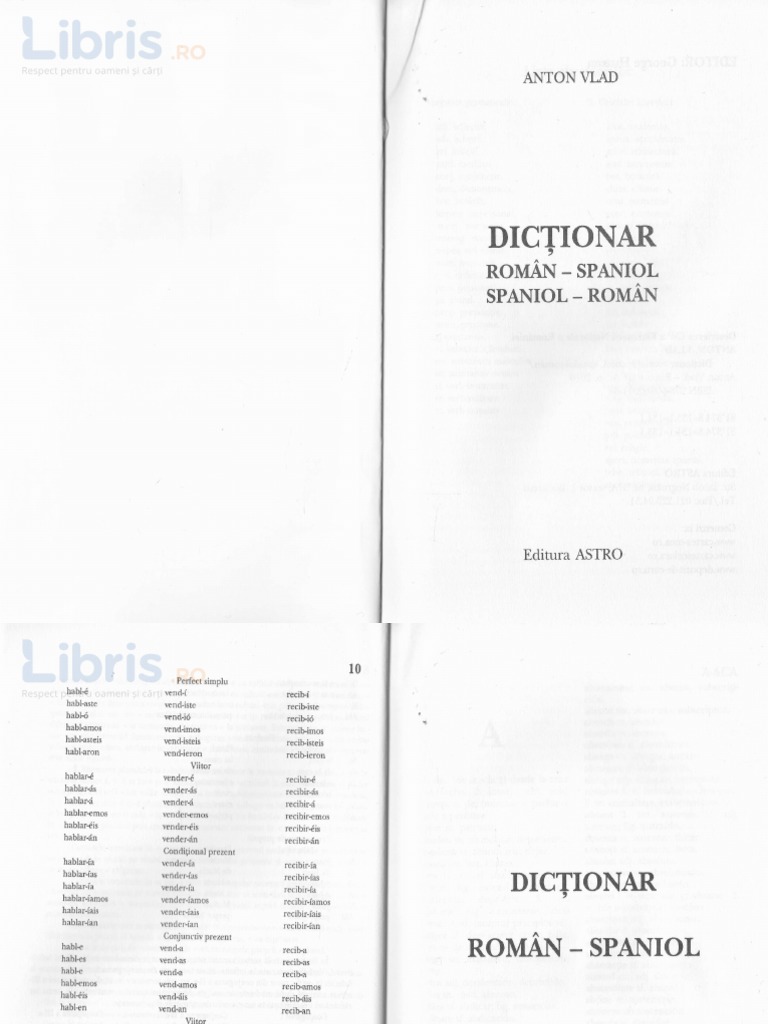 Dictionar Roman-Spaniol, Spaniol-Roman - Anton Vlad | PDF