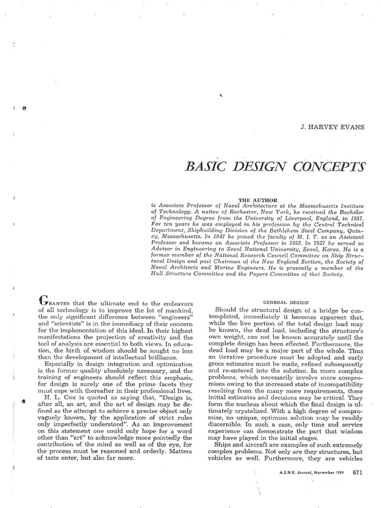 EVANS 1959 Basic Design Concepts | PDF