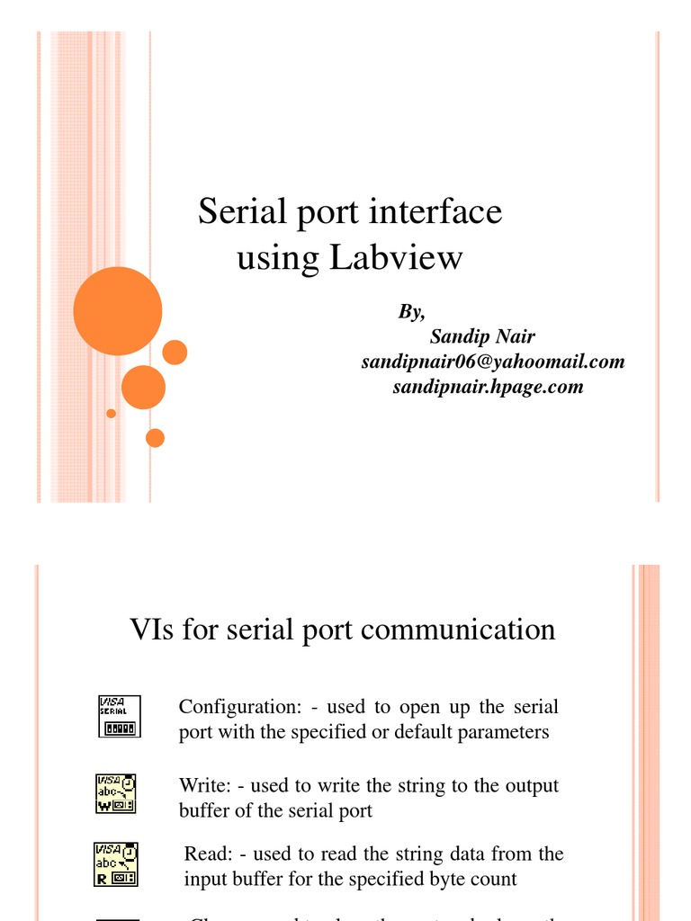 Serial Port Interface Using Labview | PDF