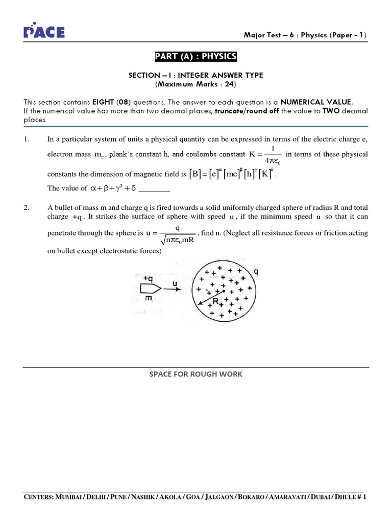 Physics (P-1) Question Paper-25 | PDF | Gases | Waves
