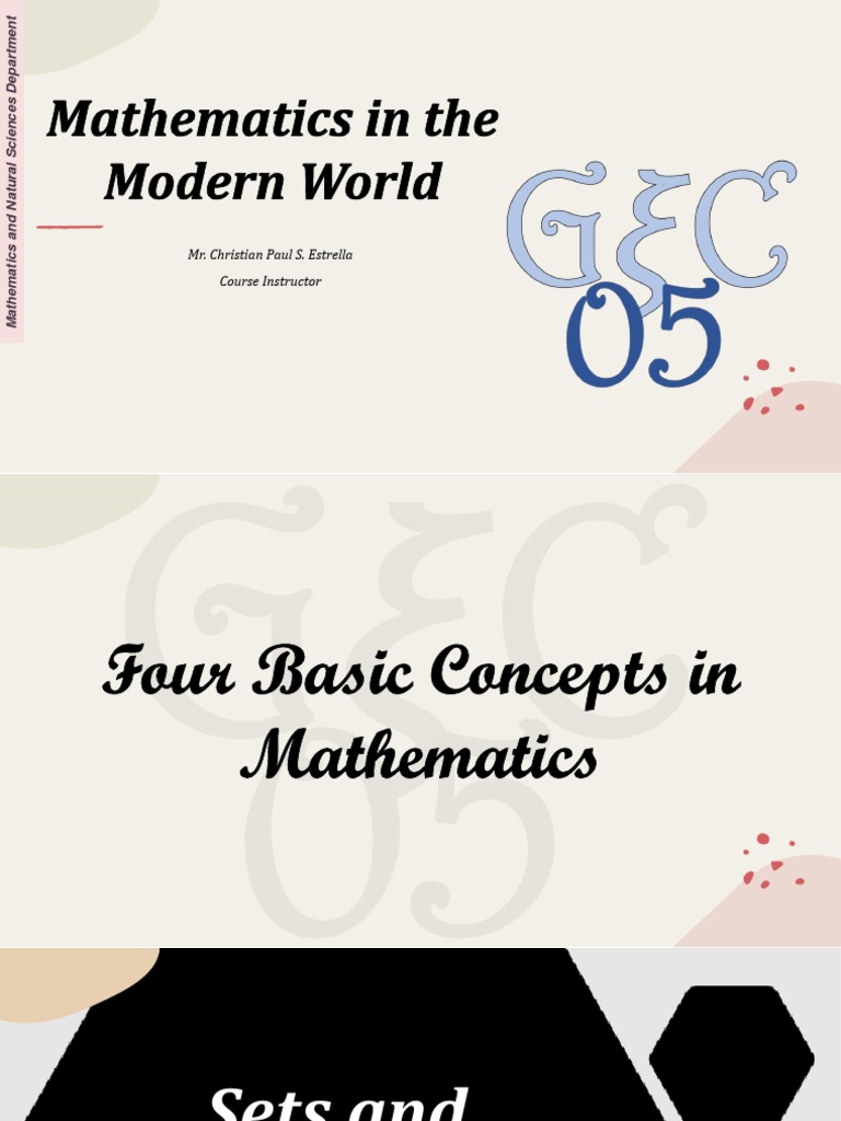 Module 02 - Four Basic Concepts | PDF | Set (Mathematics) | Function (Mathematics)