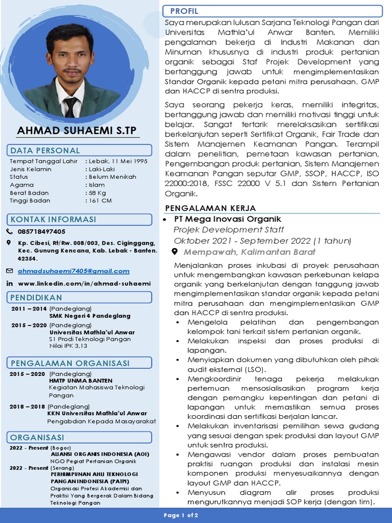 Curriculum Vitae Digabungkan | PDF | Karier & Perkembangan