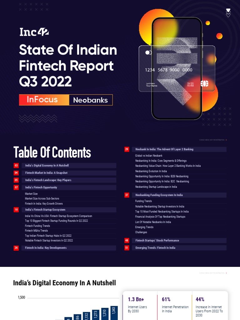 State of Indian Fintech Report, Q3 2022 | PDF | Finance & Money ...