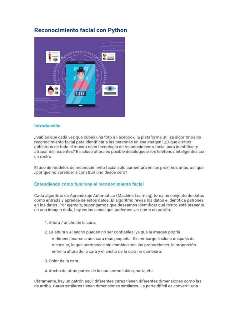 Reconocimiento Facial Con Python | PDF | Aprendizaje automático ...