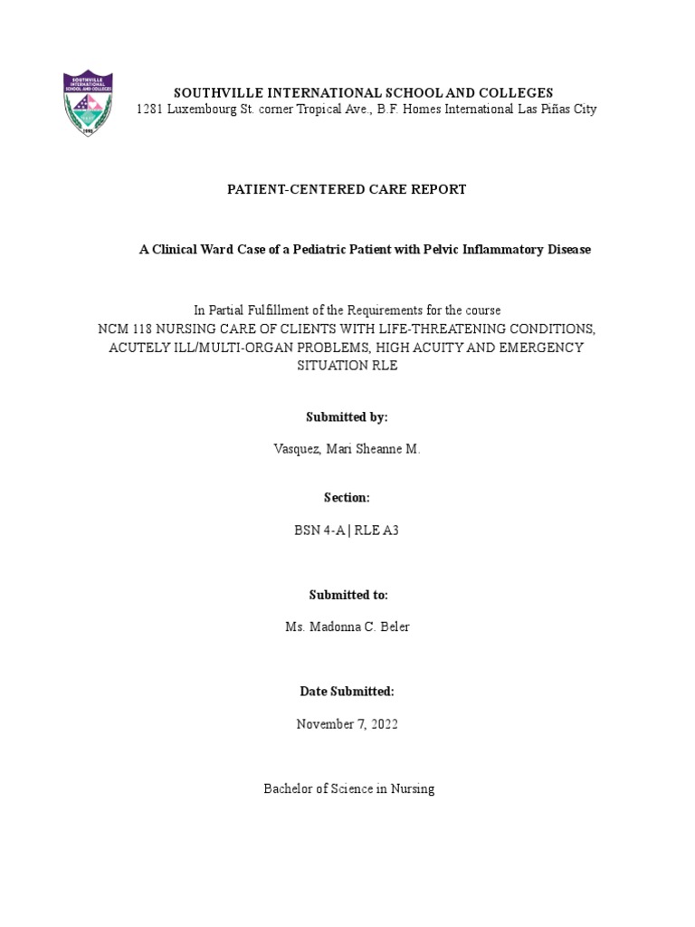 Vasquez - RLE A3 - PCCR (OSMUN Ward) | PDF | Pain | Medicine