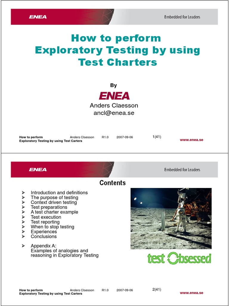How To Perform Exploratory Testing With Charters | PDF